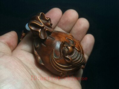 Netsuke - Boxwood Netsuke Bat