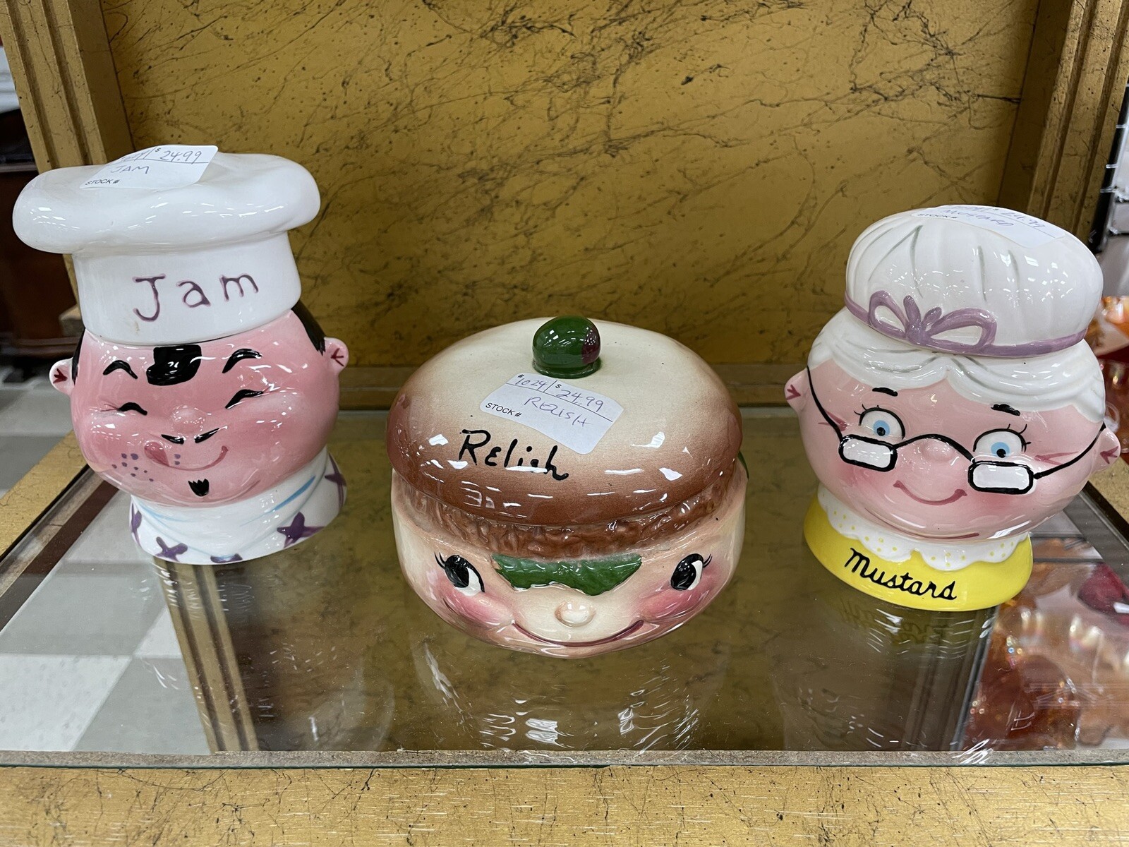Vintage Anthropomorphic Jar Containers Ceramic , your choice of items ...