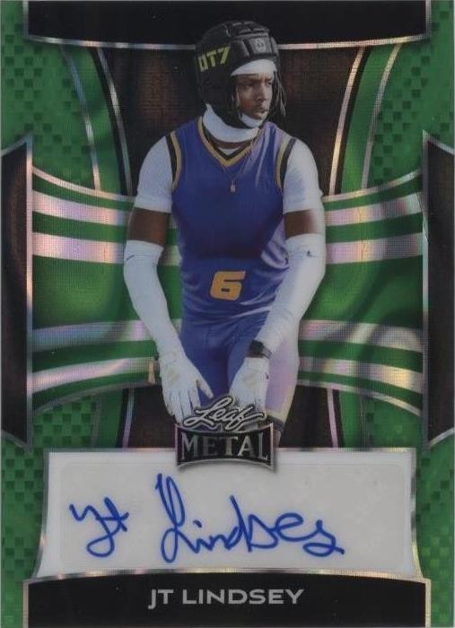 2025 Leaf Metal - Autographs JT Lindsey #BA-JTL Green Lava /5 (AU, RC ...