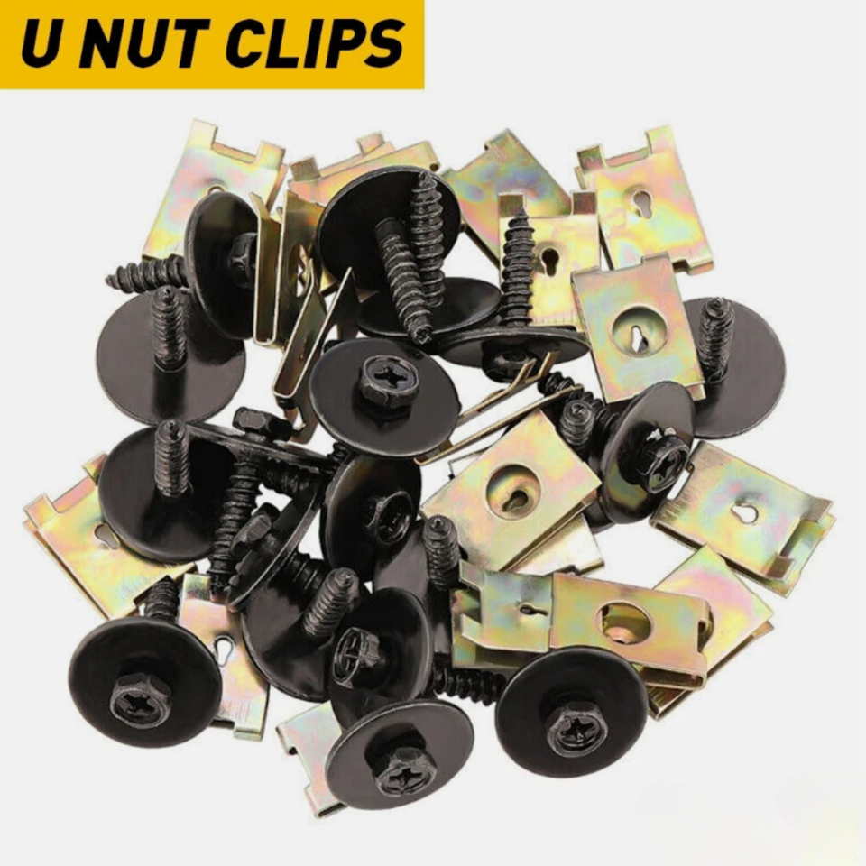 Body Bolts & U-nut Clips Fender Liner Splash Shield Guard Screws For ...