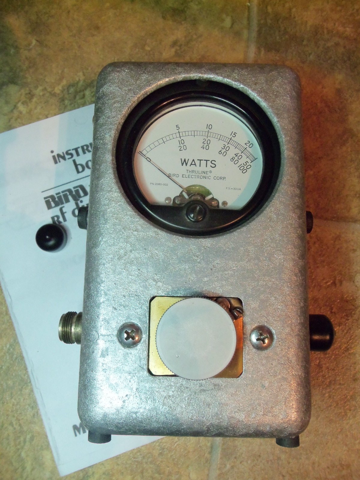 Bird 43 Thruline Wattmeter Watt Element Slug Reading Meter / VERY NICE ...