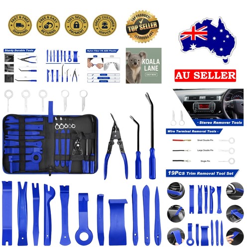 19-Piece Car Trim Removal Tool Kit - Blue, Perfect for Audiovisual ...