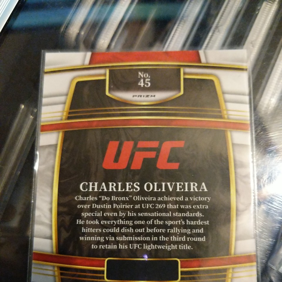 🔥 2022 Panini Select UFC Charles Oliveira #45 Silver Prizm – NM – Rare ...