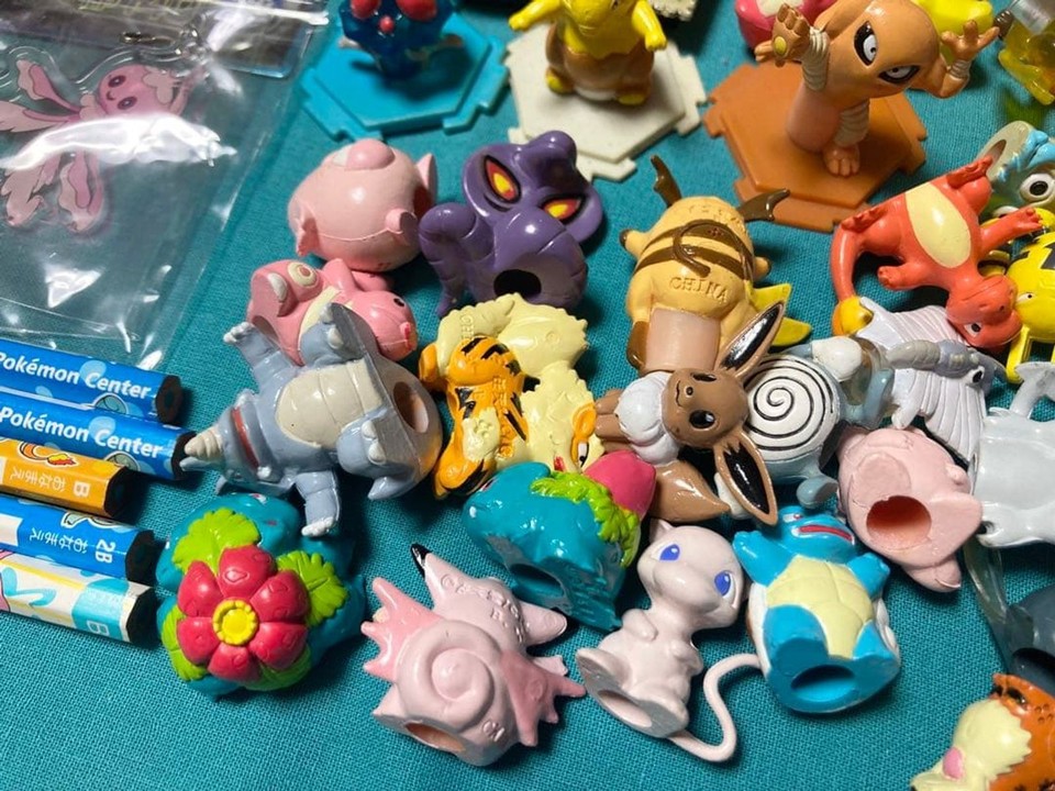Pokemon Figures Lot - Sofubi, Keychains, Pencils, Bag - Mixed Collection | eBay