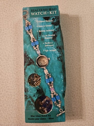 Real Glass Bead Watch Kit Blue Glass Watch Kit | eBay