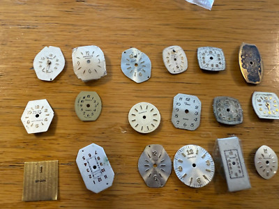 Vintage 1950's 60's LOT of 18 Ladies Watch Dials Bulova Benrus ...