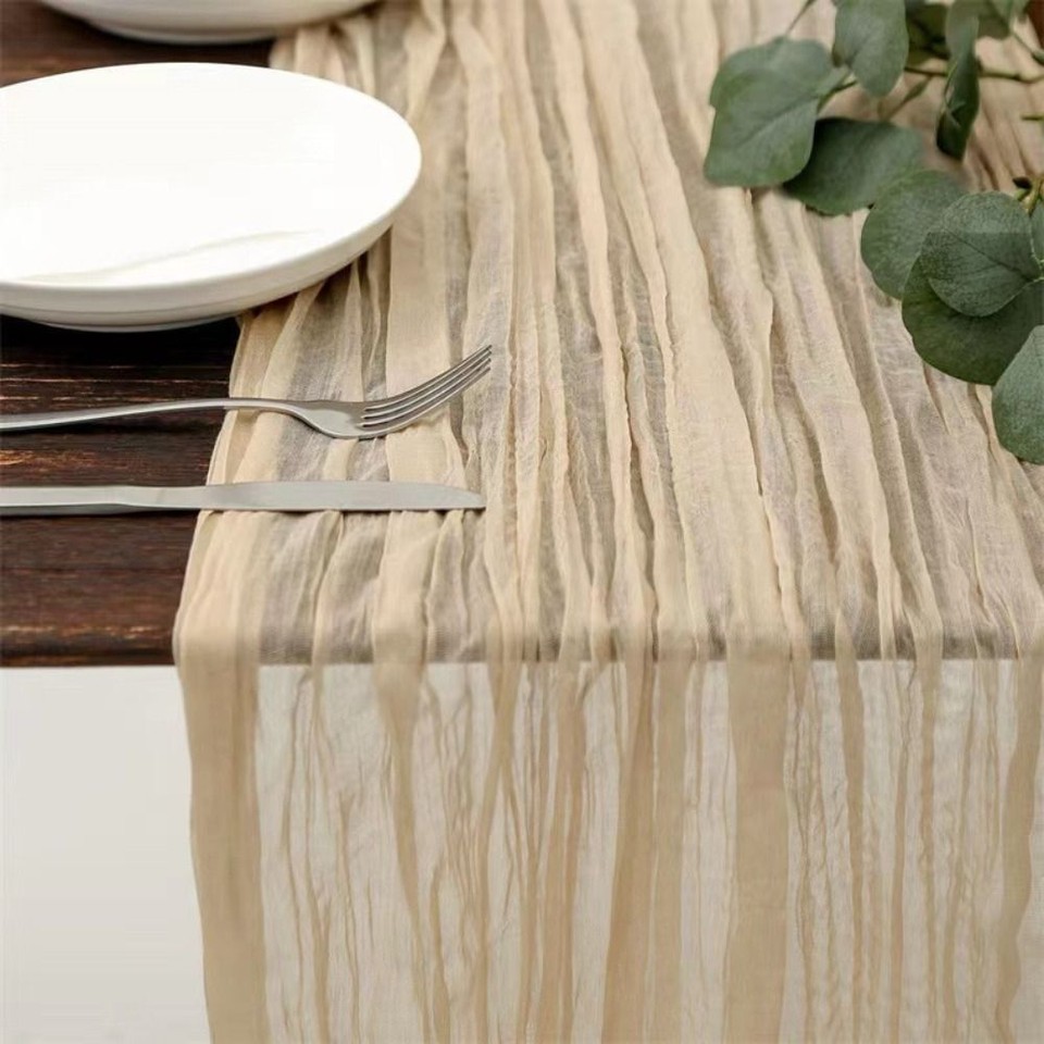 Rustic Country Table Runners Vintage Cheesecloth Table Setting Birthday ...