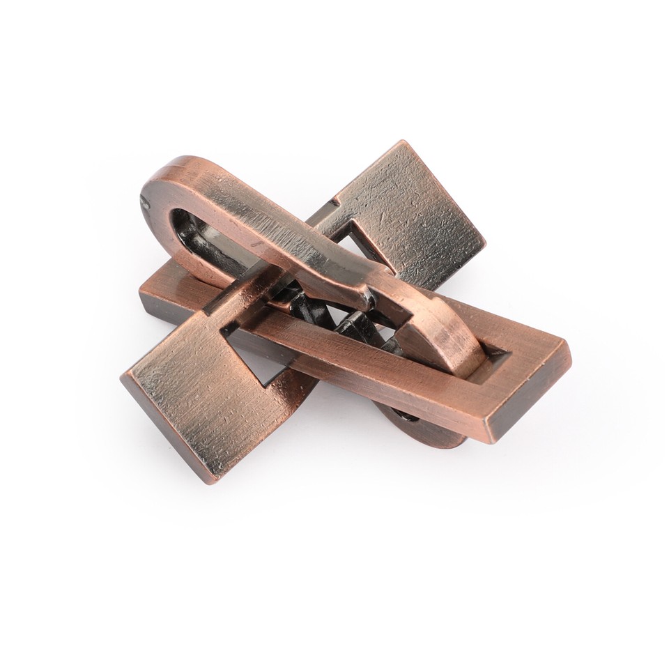 Vintage Alloy Puzzle Box Metal Lock Toys IQ Mind Brain Teaser Game ...