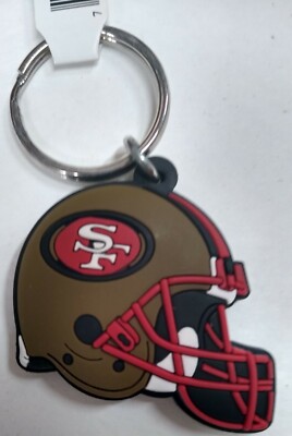 Lot of 6 NFL OFFICIAL Licensed San Francisco 49ers Team Helmet Keychain ...