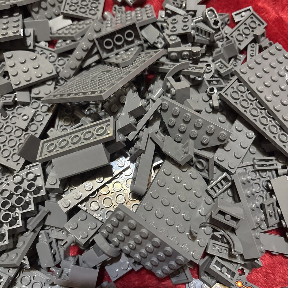 Lot Of 1 Lbs Lego Dark Grey Parts Pieces Bricks Base Plates Sorted | eBay
