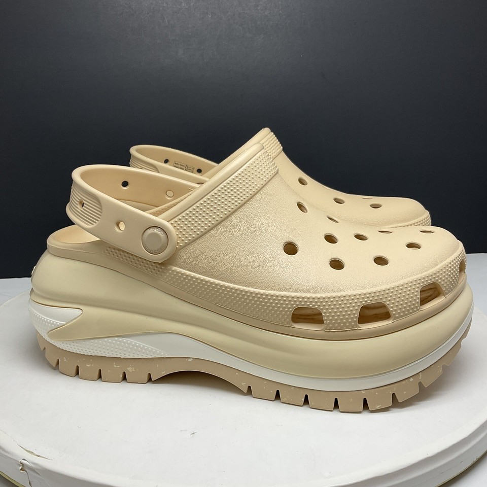 Crocs Shoes Women 9 Men 7 Mega Crush Clogs Chunky Platform Shiitake ...