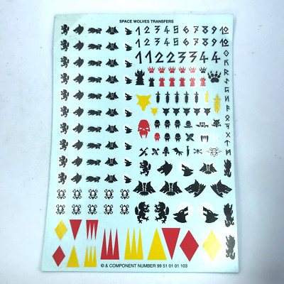 Space Wolves Transfers Transfer Sheet - Warhammer 40K T8 | eBay UK