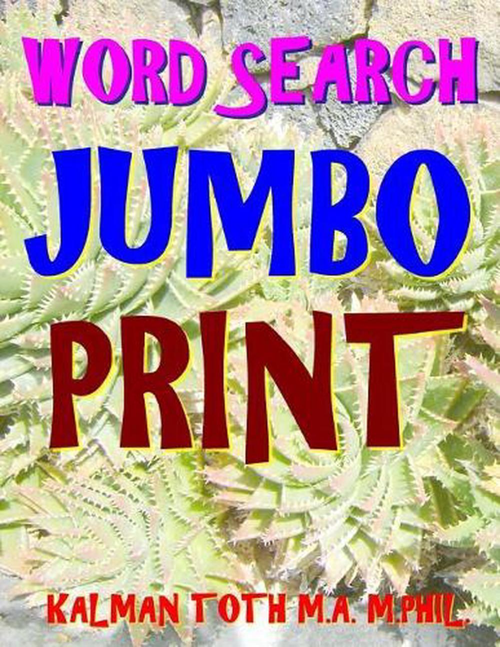 Word Search Jumbo Print: 133 Extra Large Print Themed Word Search ...