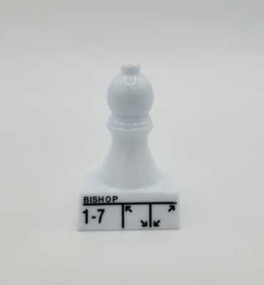 CHESS TEACHER Chess Pieces - INDIVIDUAL Bishop - White - Plastic | eBay