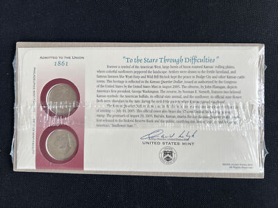 State Quarter First Day Coin Cover Kansas P&D Postmark Aug 29, 2005 | eBay