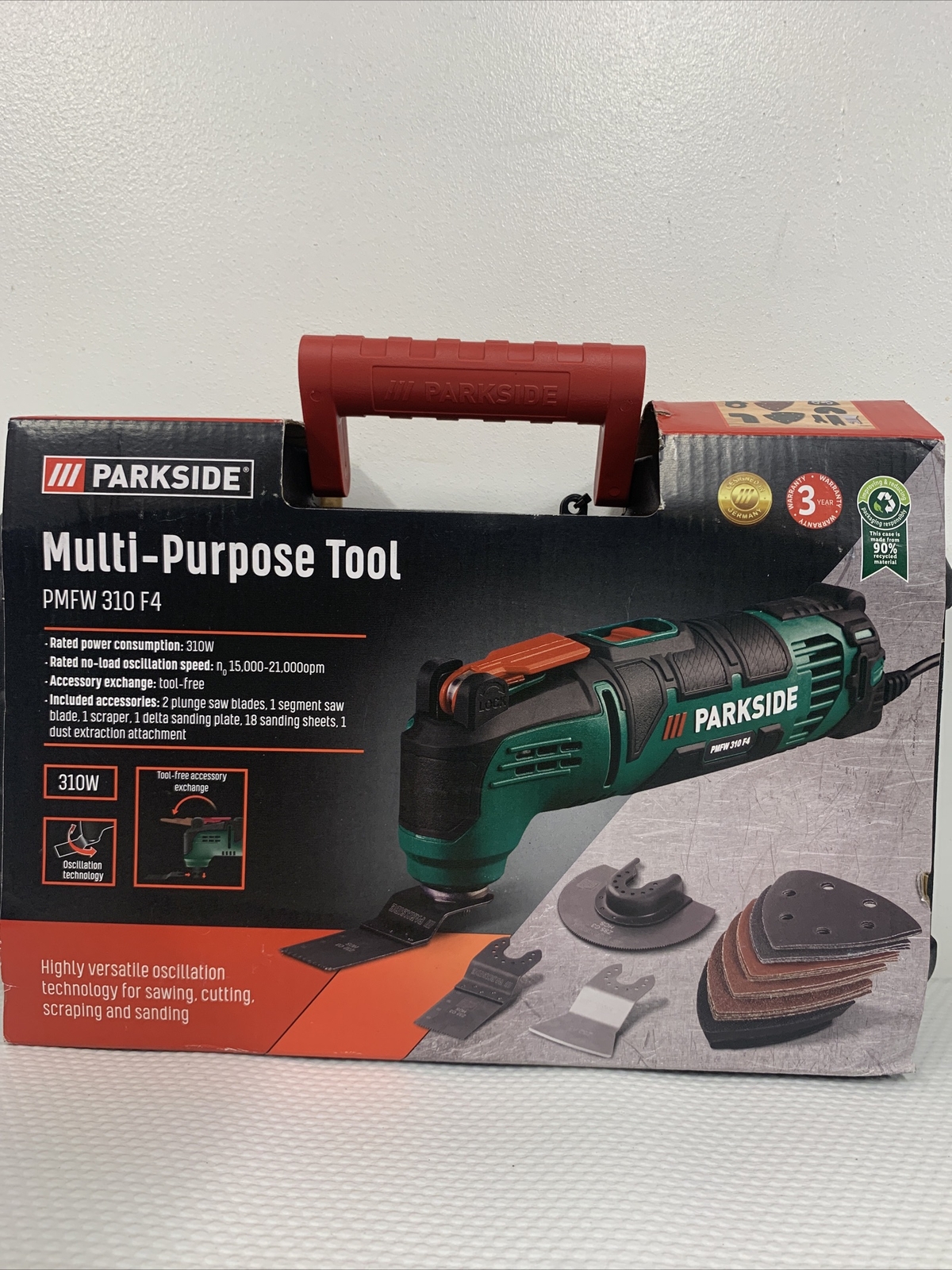 Parkside 310W Multi-Purpose Tool Accessories Sawing Cutting Scraping ...