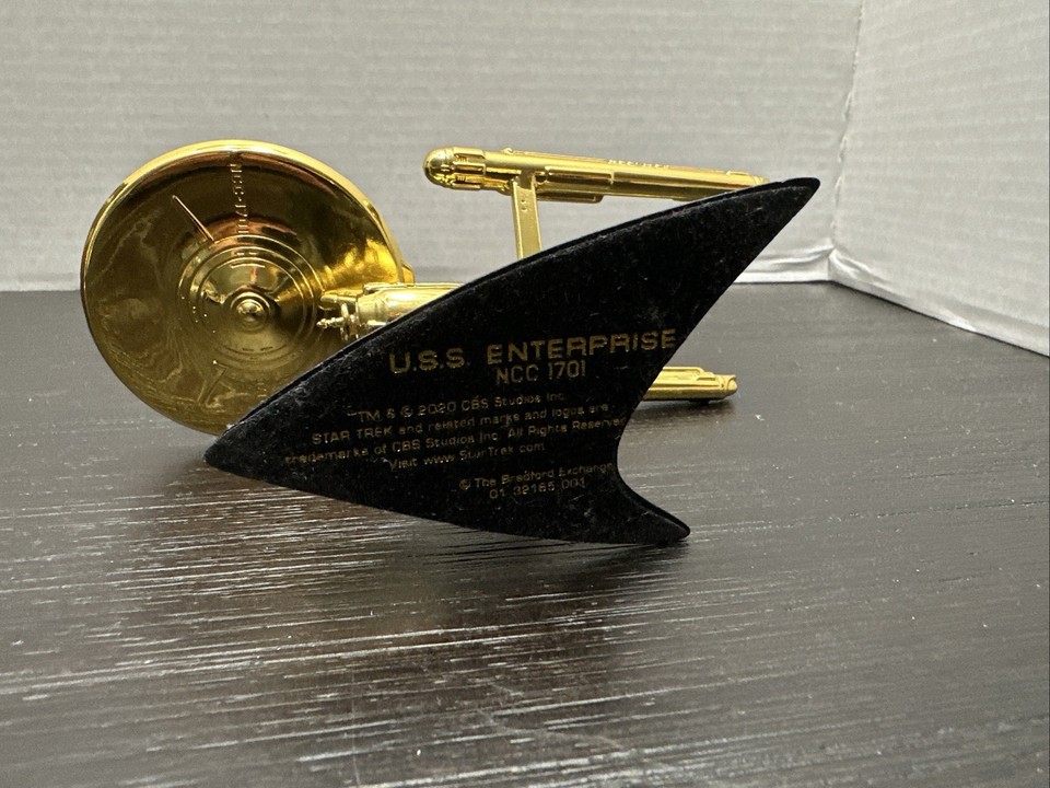 Bradford Exchange Gold Cast Metal Star Trek Starship USS Enterprise | eBay
