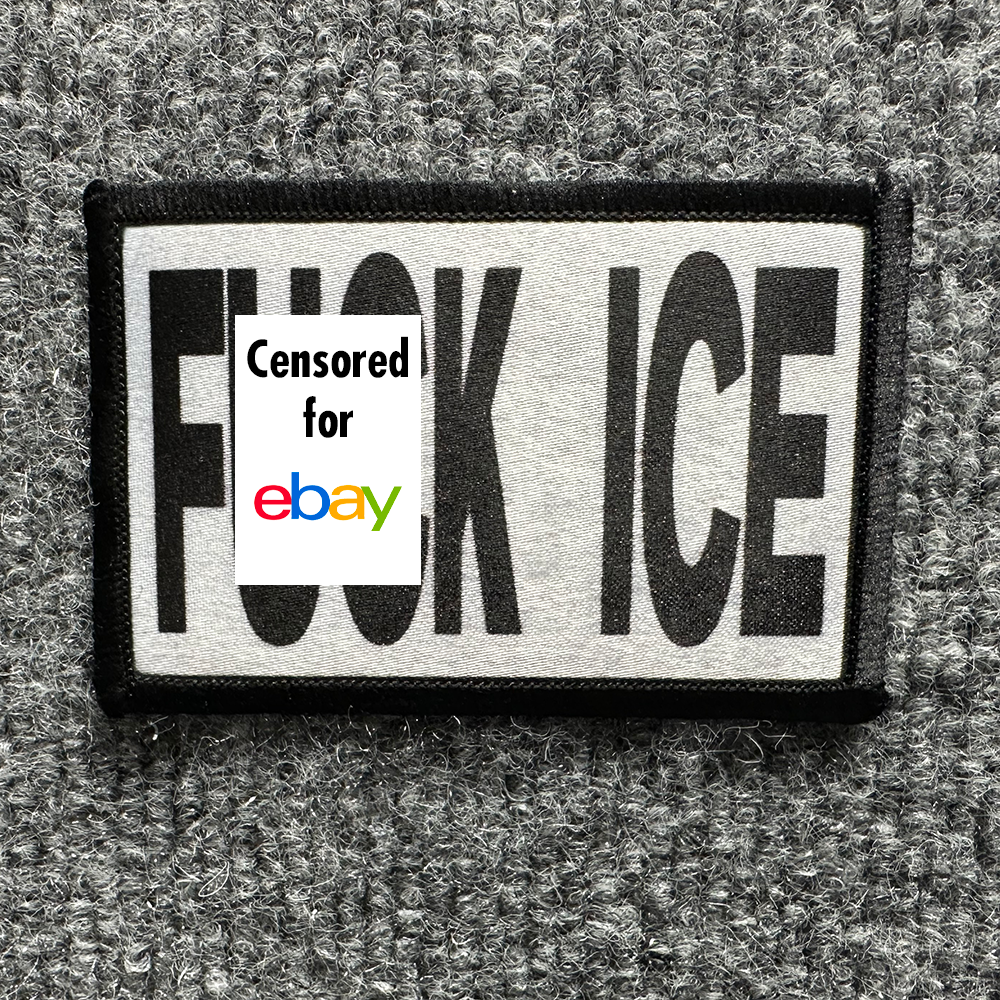 Anti-ICE Morale Patch Hook & Loop "F**k Ice" Block Letters - Black on ...