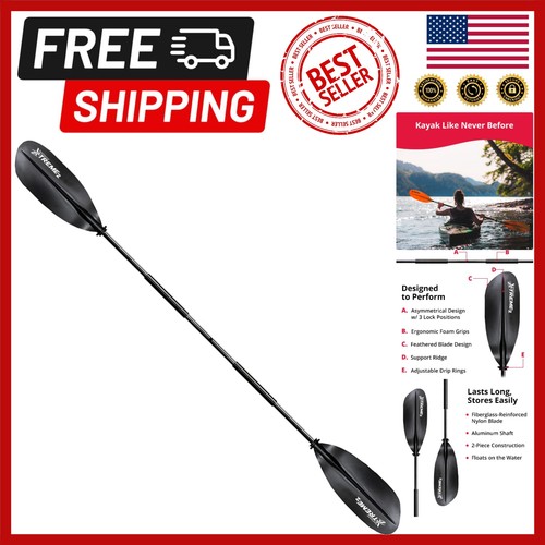 Xtreme 2 Lightweight Fiberglass Kayak Paddle, 96”, Enhanced Paddling ...