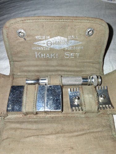 WW1 U.S. Army Gillette Khaki Shaving Kit | eBay