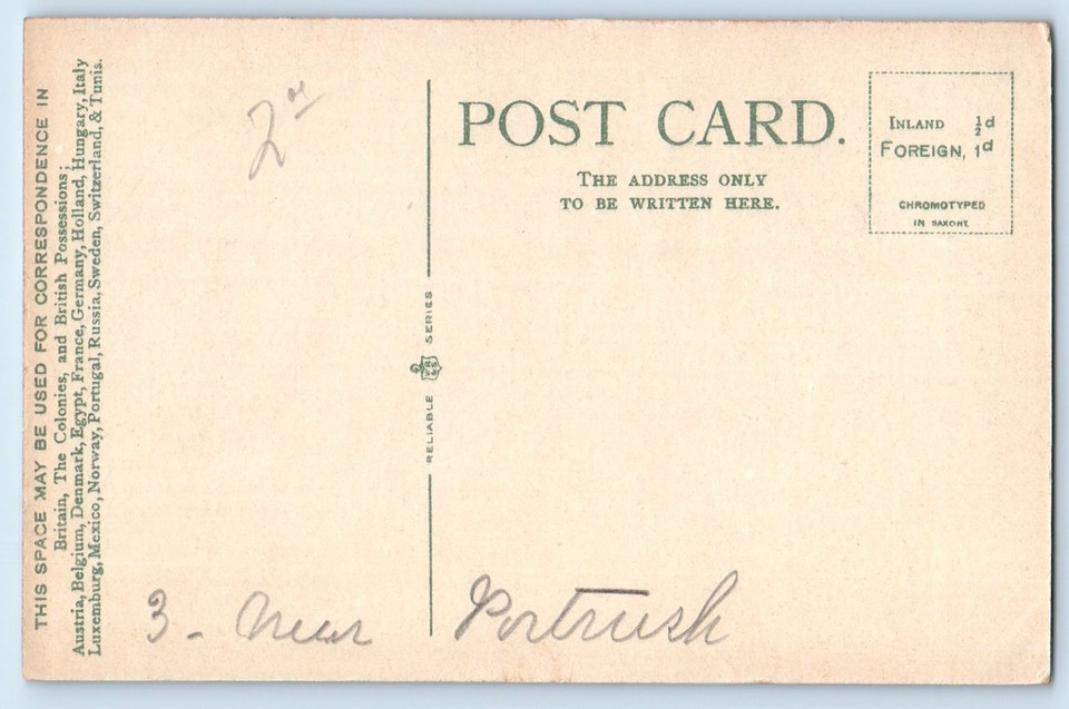 Bushmills Antrim Northern Ireland Postcard Dunlace Castle 1910 Antique ...
