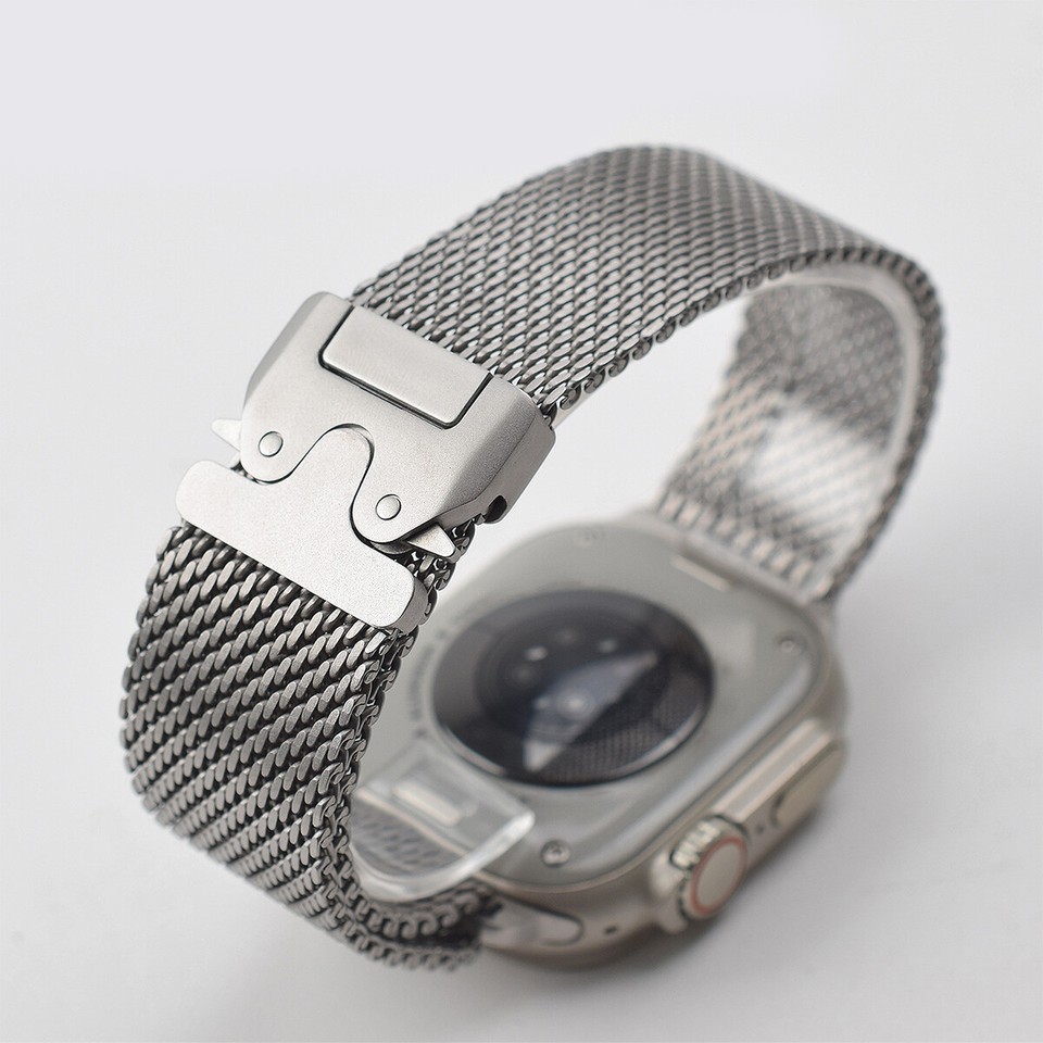 Titanium Milanese Loop Strap For Apple Watch Ultra 3 11 10 9 8 7 44/46 ...
