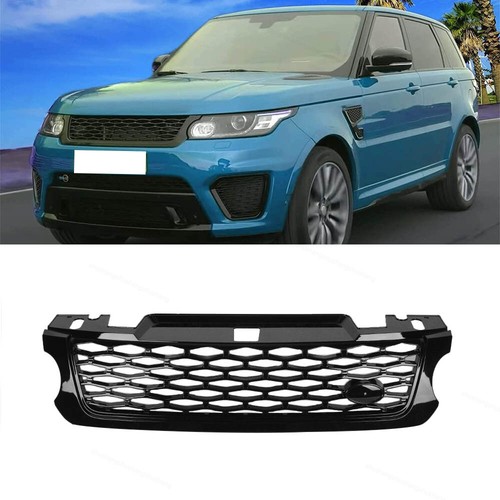 For Land Rover Range Rover Sport 2014-2017 Glossy Black Front Grille ...