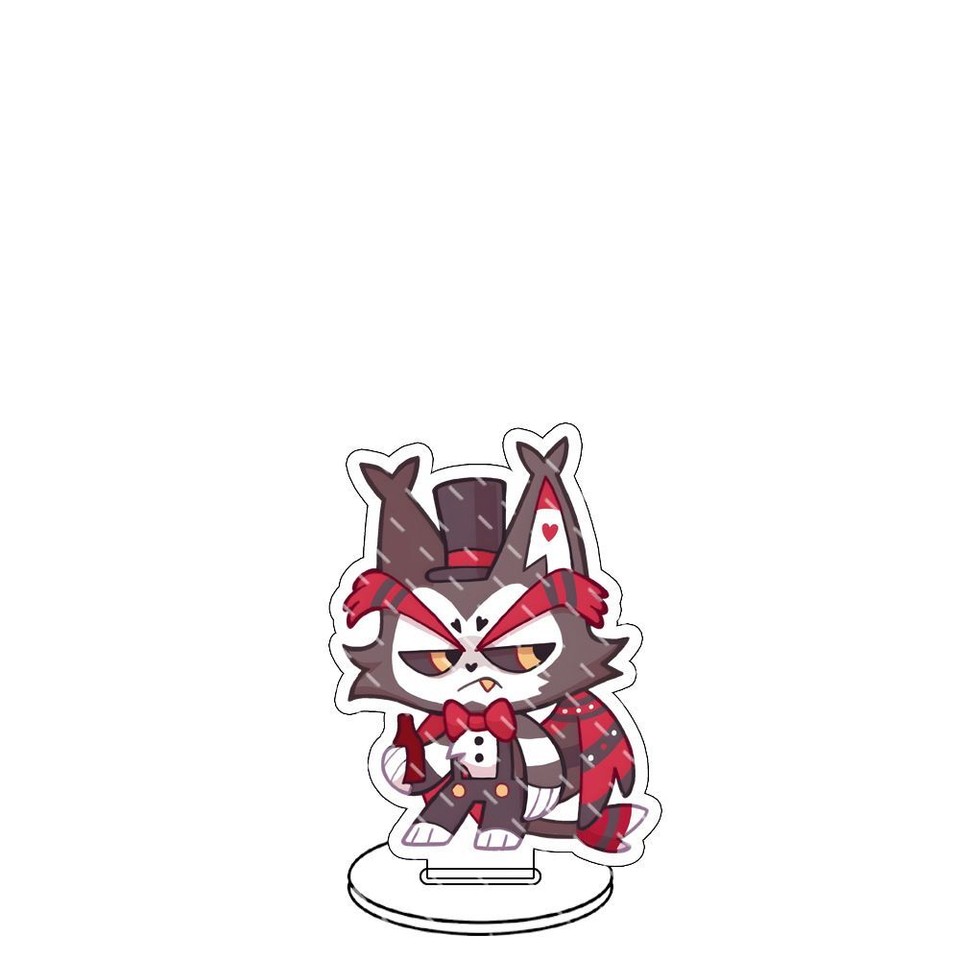8CM Hazbin Hotel Husk Adam AD Acrylic Stand Figure Model Collection ...