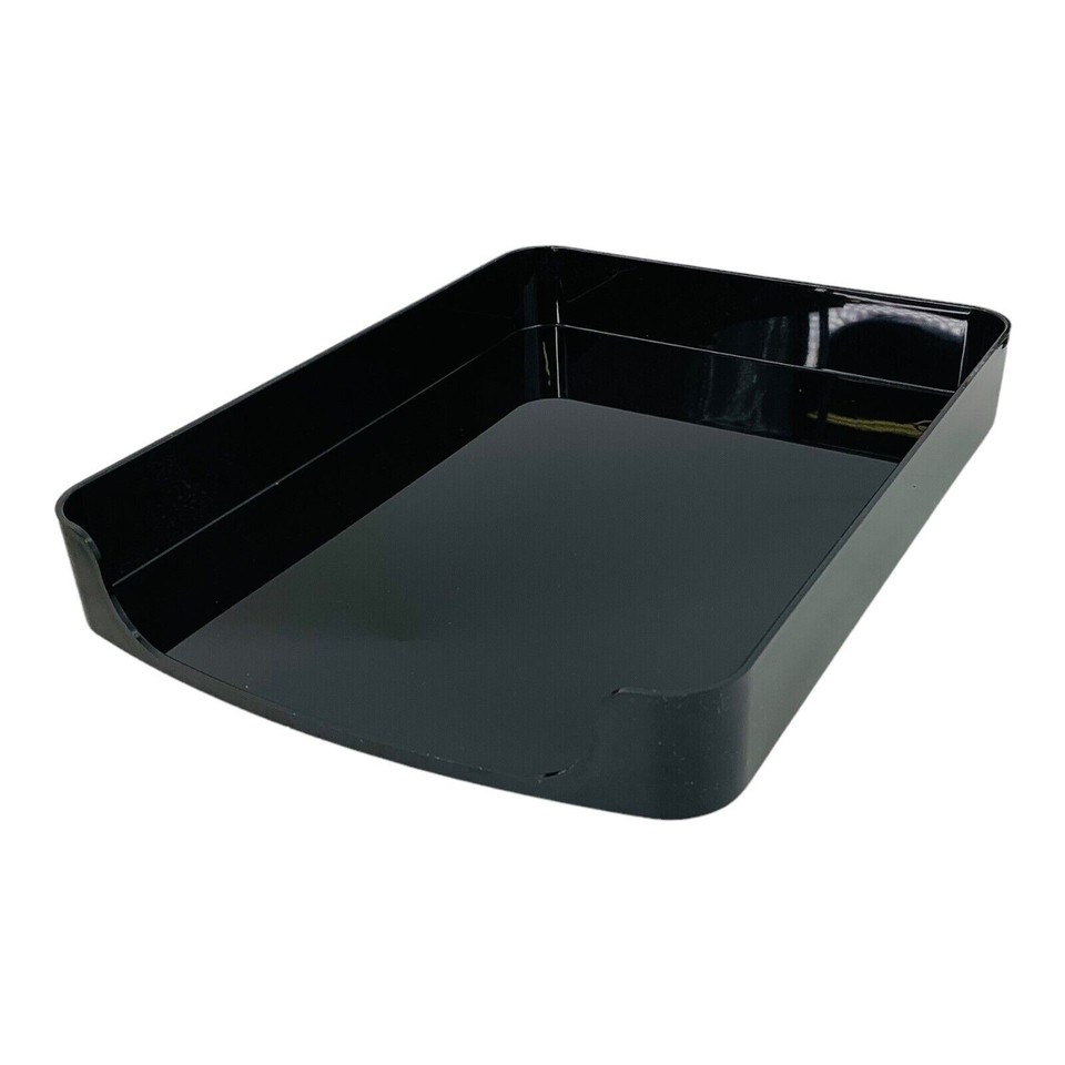 2 Pack Officemate Front Loading Desktop Plastic Letter Trays, Black | eBay
