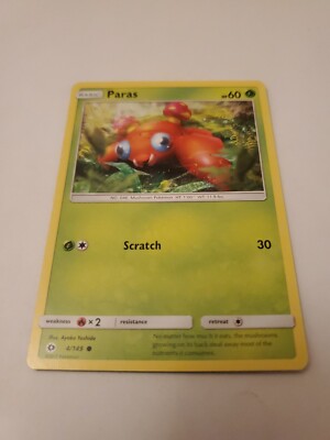 Pokémon TCG Paras Sun & Moon Base Set 4/149 Regular Common | eBay