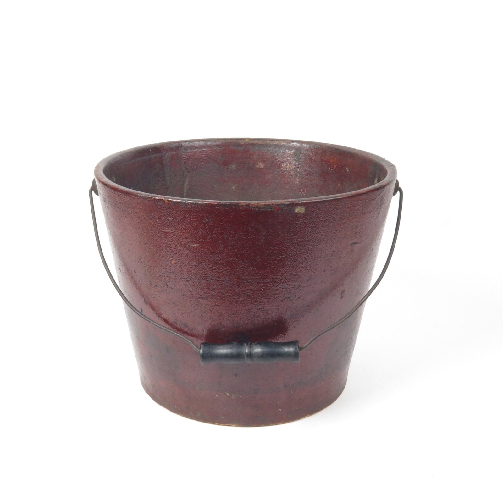 Antique Water Bucket Pail Lacquered Wood Pulp Kitchen Laundry Indurated ...
