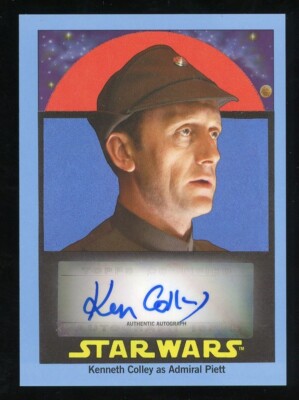 KENNETH COLLEY 2017 Topps Star Wars Sugar Free Gum BLUE AUTO Autograph ...