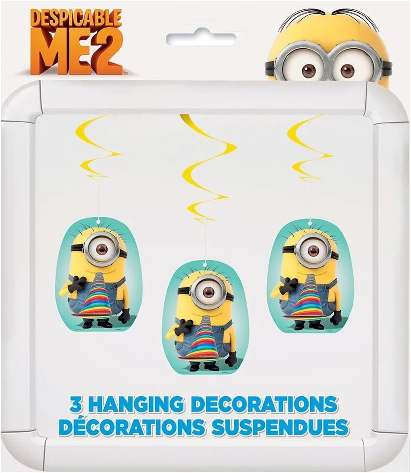 1 pk Despicable Me Minions Hanging Decoration Swirls Birthday Party ...