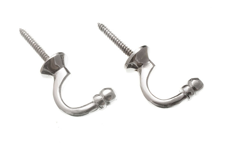 5 Pairs Of Curtain Drape Tie Hold Backs Ball End Chrome Plated 40mm ...