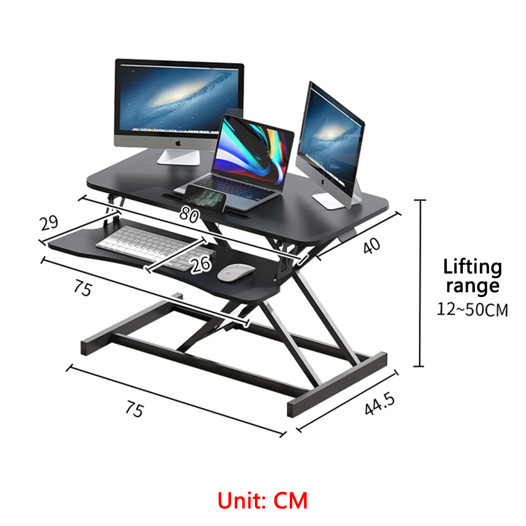 NEW Standing Desk Riser Height Adjustable Sit Stand Table Computer ...