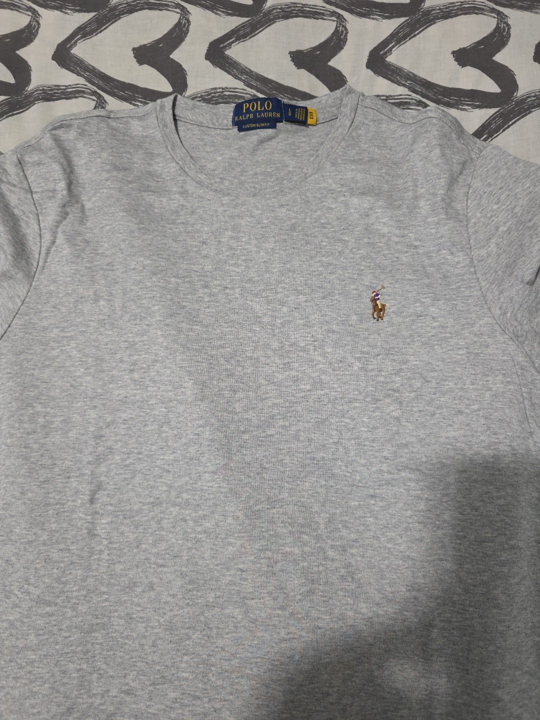 Polo Ralph Lauren Men's Grey Polo Shirt Custom Slim F… - Gem