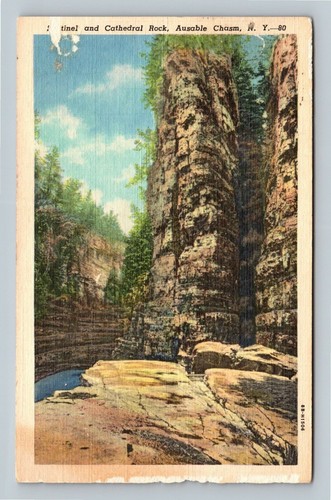 Ausable Chasm NY-New York, Cathedral Rock Natural Wonder, c1949 Vintage ...