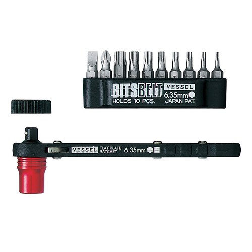 VESSEL Torx plate Ratchet screwdriver screw catch (with 10 bits) TX ...