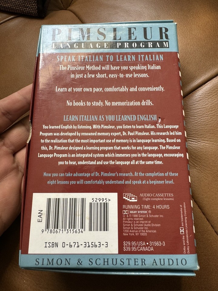 pimsleur italian language program totally audio cassettes | eBay UK