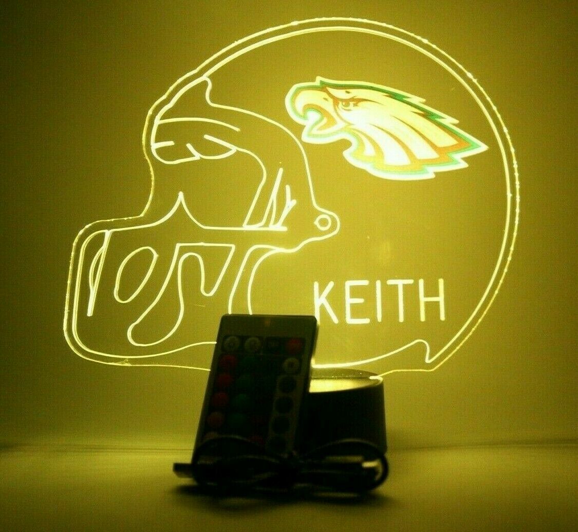 Philadelphia Eagles Night Light Football LED Sports Fan Lamp ...