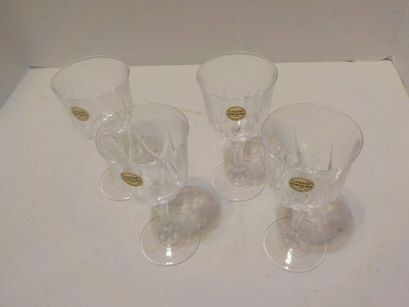 Vintage NEW NOS Set of 4 cristal d'arques arc France Lead Crystal ...
