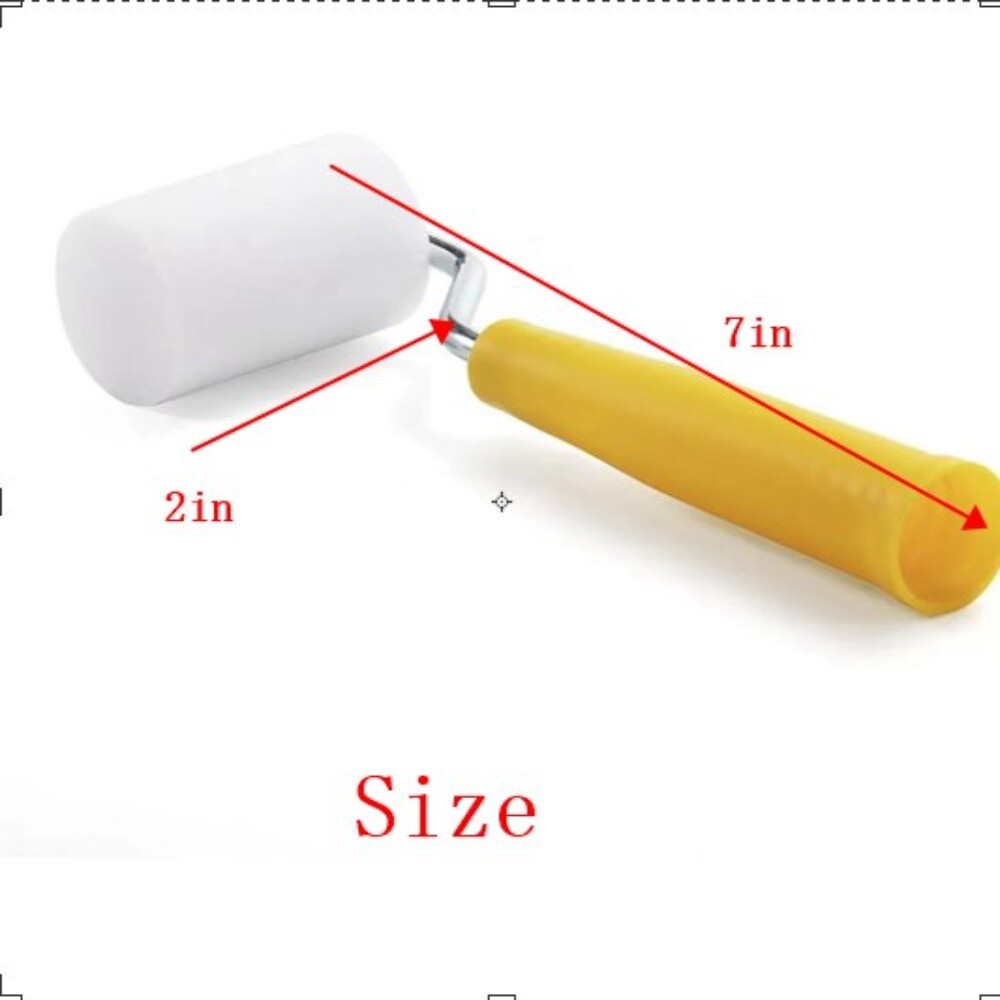 8Pcs White, Yellow Mini Paint Roller Kit 2 Inch Sponge Small Roller ...