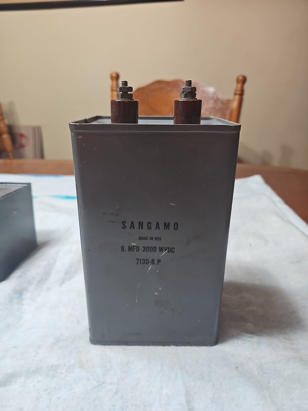 SANGAMO HV Oil Capacitor 8uf @ 3KV FROM HALICRAFTERS AMPLIFIER | eBay