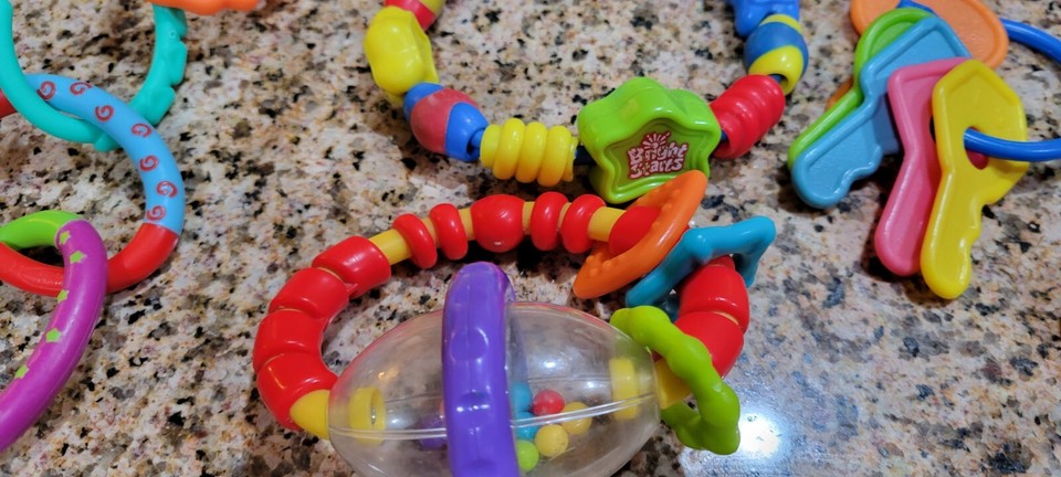Developmental Baby Toy Lot Sensory Tummytime Rattles Teethers Toy ...