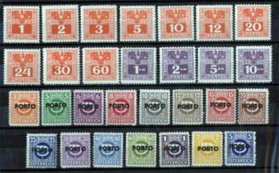 1945/46; Postage-Due-Stamps - two complete sets; MNH | eBay