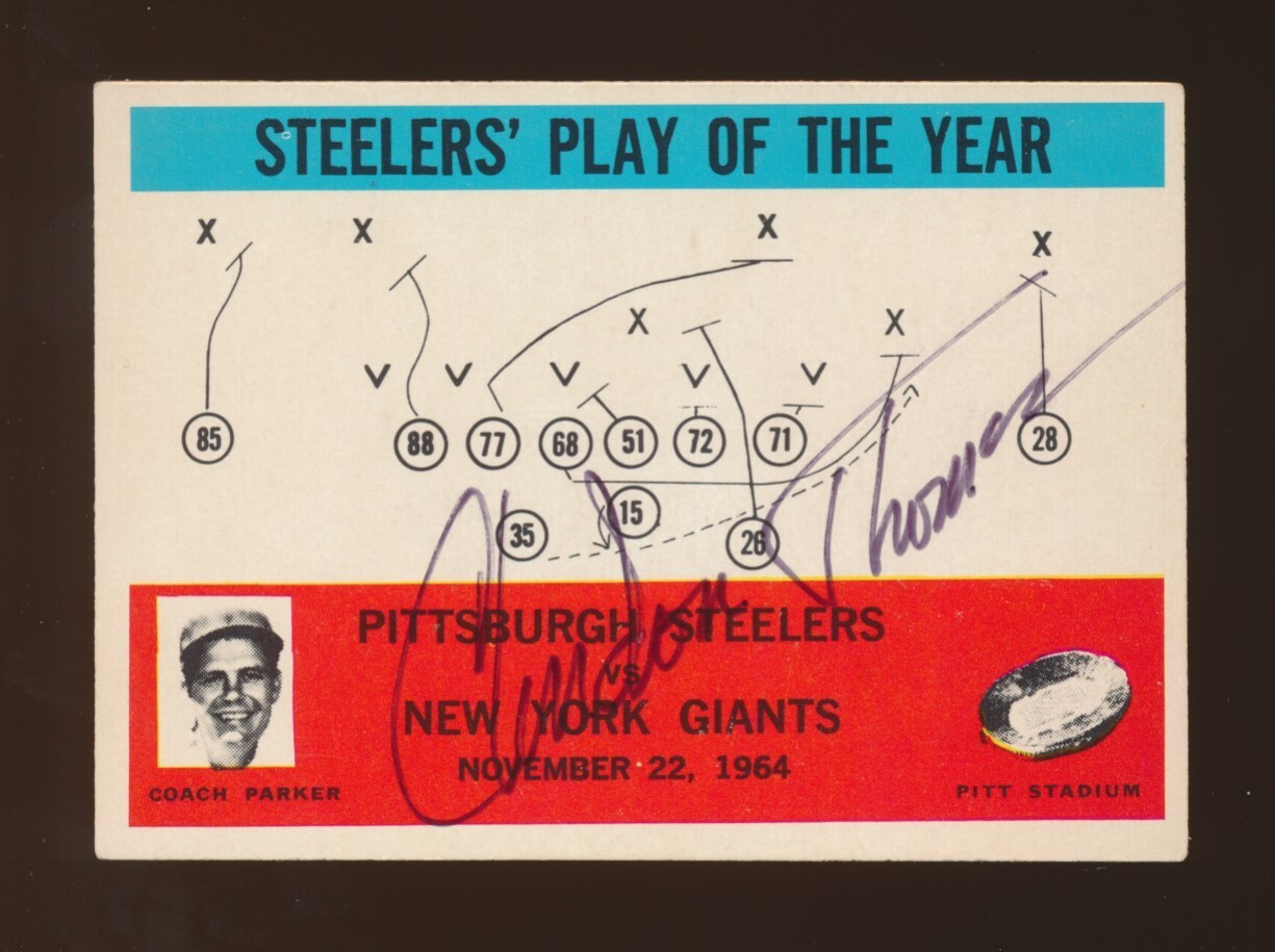 1965 Philadelphia -#154 Steelers Play *AUTOGRAPHED by CLENDON THOMAS ...