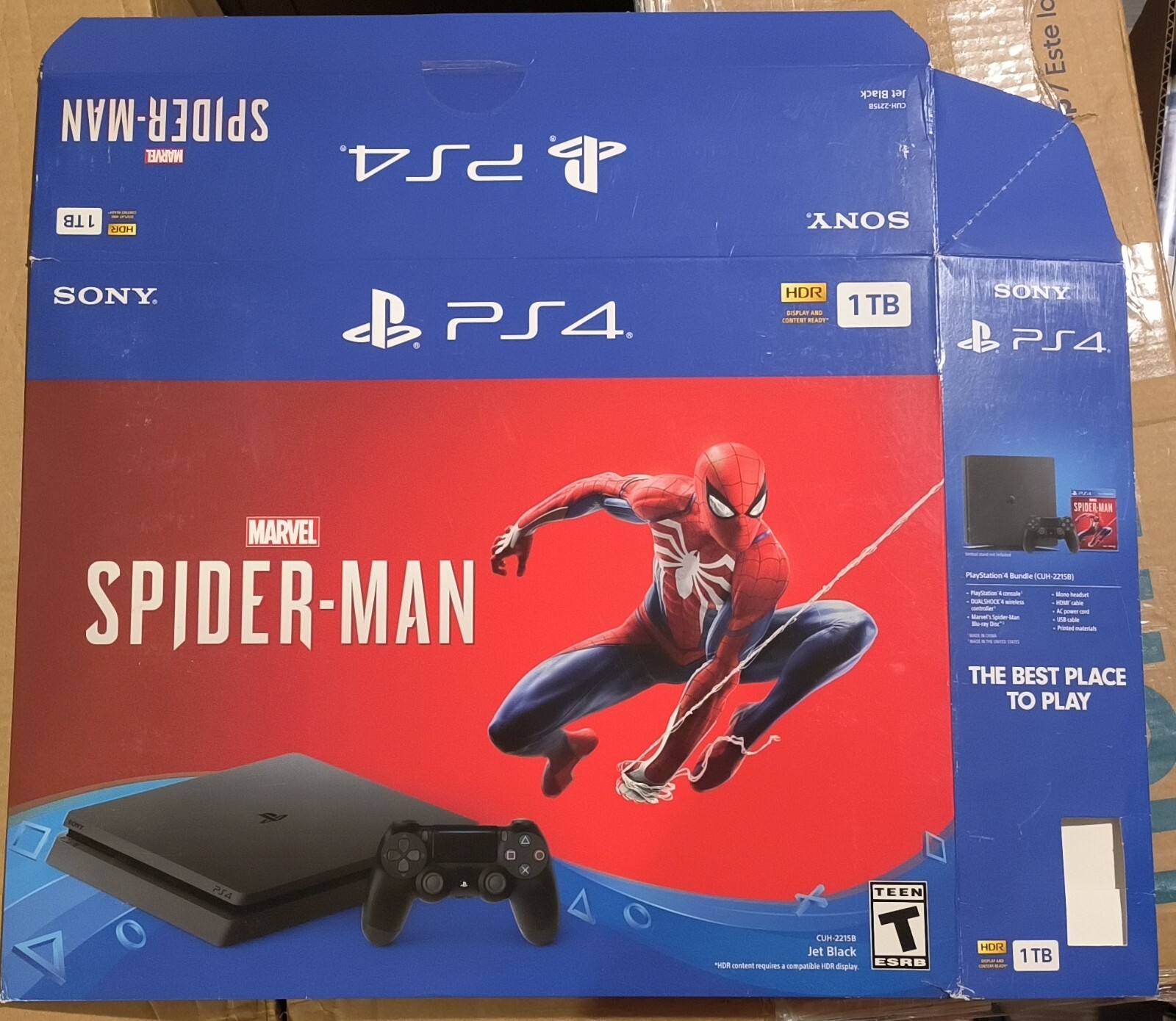 Empty Box Art Only Spider-Man PlayStation 4 PS4 Slip Cover Sleeve CUH ...