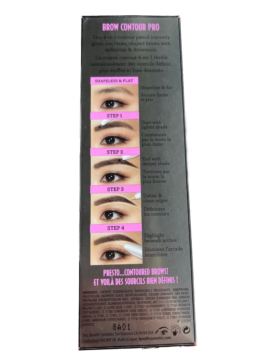 Benefit Cosmetics 4 in 1 Brow Contour Pro Defining Highlighting Eyebrow ...