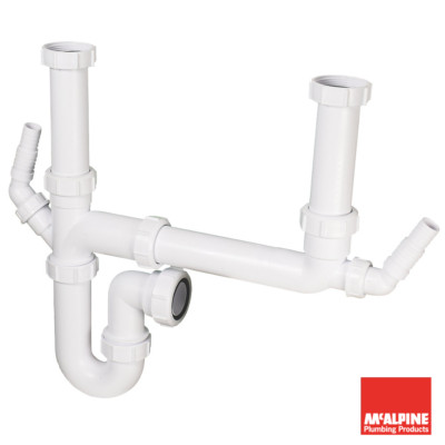 SK2A Sink Waste Kit Double Sink Double Bowl or 1 and a Half Bowl Trap 2 ...