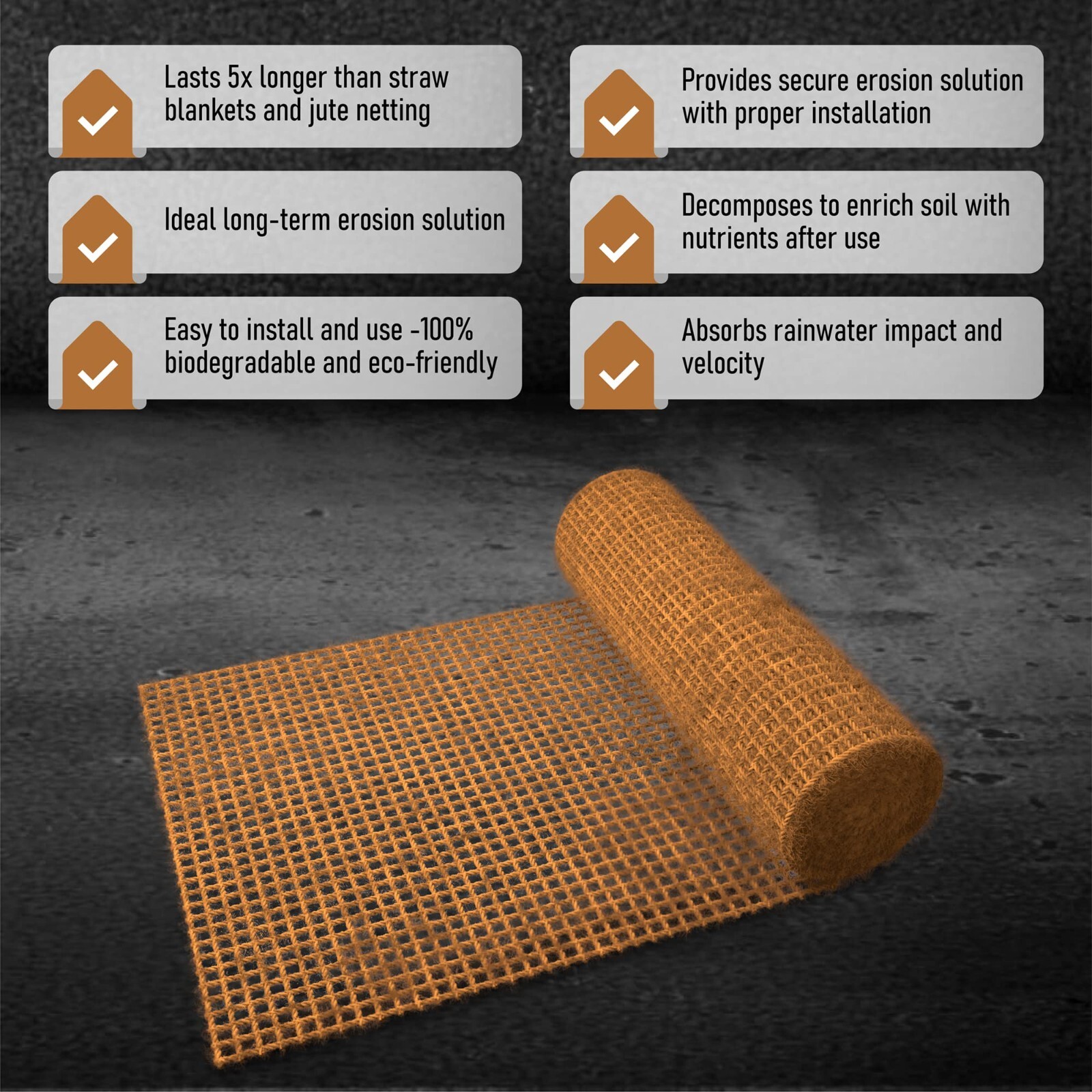 Vivlly Coconut Erosion Control Blanket Erosion Control Fabric | eBay